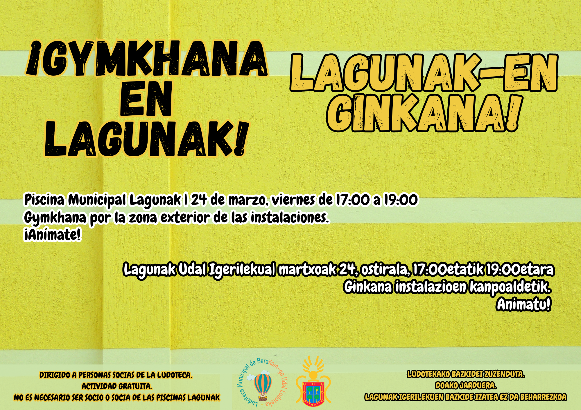 ¡NOS VAMOS A LA PISCINA LAGUNAK! - Ayuntamiento de Barañain/Barañaingo ...